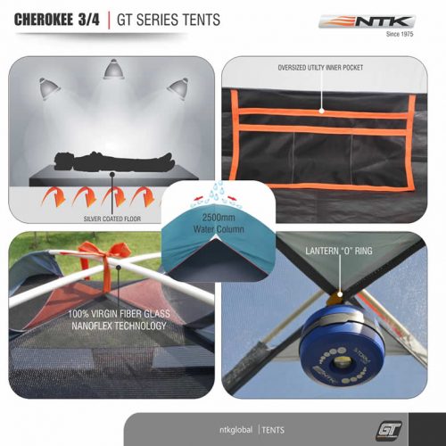 Cherokee GT 3/4 Family Camping Tent | NTK USA